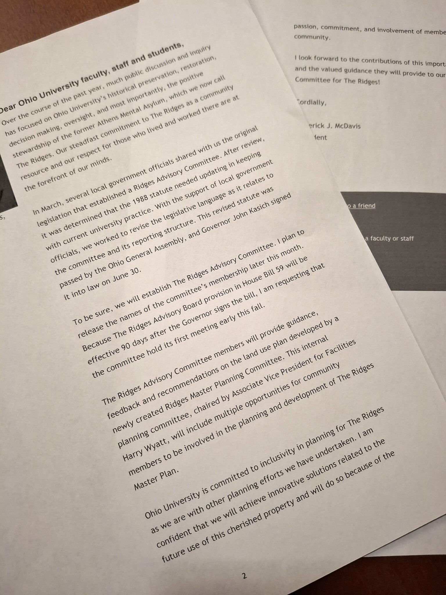 Processing the McDavis President’s papers collection – OHIO Archives